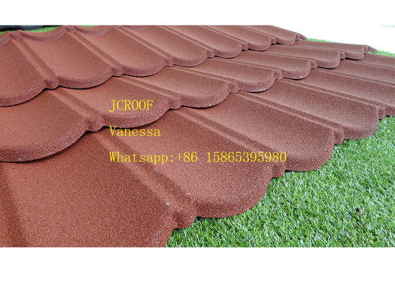 Makuti Grained Stone Coated Metal Roof Tile 5 Wave Bond Tile size 1170*420mm
