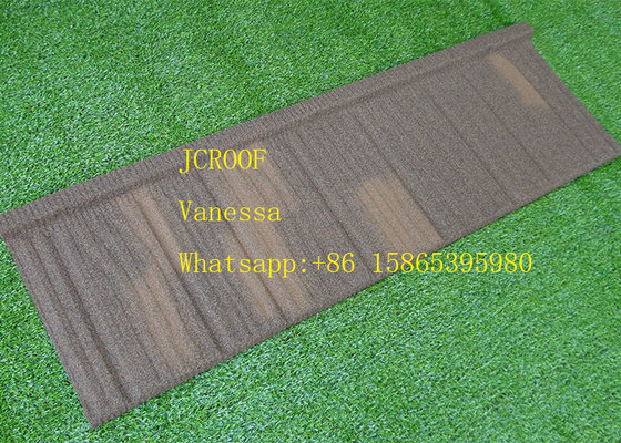 1340*420mm Corrugated Steel Roofing Sheets 0.45mm Thickness Coffe Browwm Color