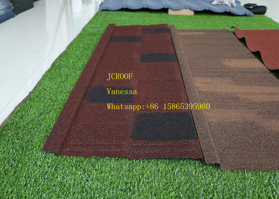 1340*420mm Corrugated Steel Roofing Sheets 0.45mm Thickness Coffe Browwm Color