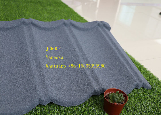 Aluminum Zinc Stone Coated Metal Roofing Tile In Red Black Green Brown