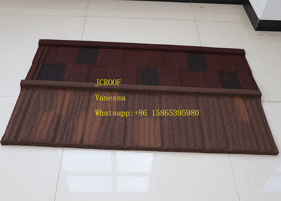 Storm Resistance Corrugated Steel Roofing Sheets Installed size 1290*370mm Makuti Grained Tile
