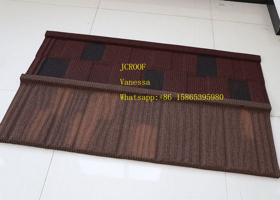 Storm Resistance Corrugated Steel Roofing Sheets Installed size 1290*370mm Makuti Grained Tile