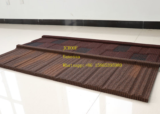 Storm Resistance Corrugated Steel Roofing Sheets Installed size 1290*370mm Makuti Grained Tile