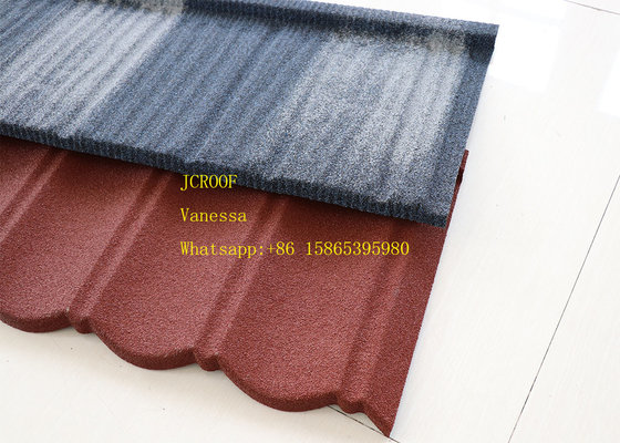 Stone Coated Metal Roof Tile / Metal Roofing Shingles Building Material ISO9001