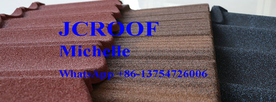 Stone Coated Metal Roofing Tiles Thickness 0.38-0.50mm Building material