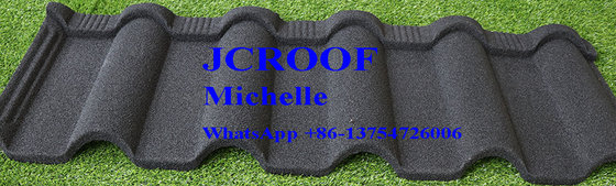 Colorful Stone Coated Metal Roofing Tiles 1340*420*0.4 mm , Color Roofing Sheets
