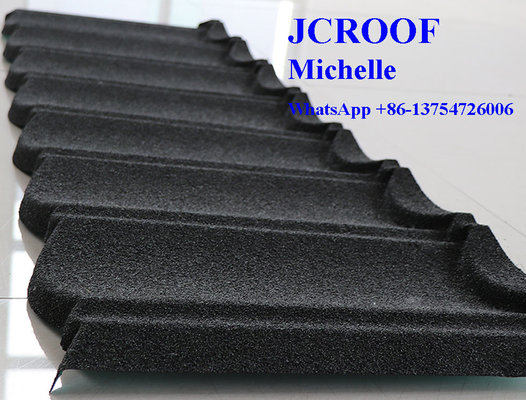 Colorful Stone Coated Metal Roofing Tiles Alu -Zinc Steel Sheet  ISO9001 Standard