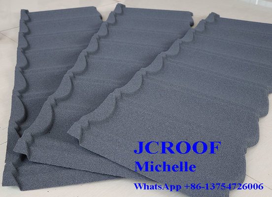 Stone Coated Steel Roofing Tiles Shingle / Roman Model Design ISO9001 / SGS Standard