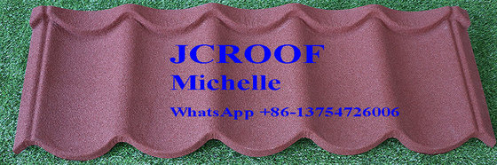 Classical Model Design Colorful Stone Coated Metal Roofing Tiles 0.38mm - 0.50mm