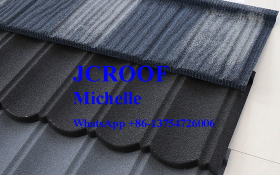 Custom Stone Coated Metal Roofing Tile , Lightweight Metal Roof Tiles