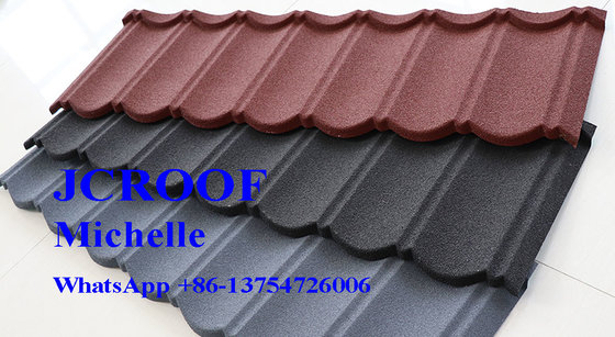 Custom Stone Coated Metal Roofing Tile , Lightweight Metal Roof Tiles