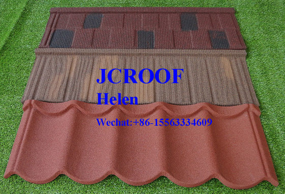 Customized Color Lightweight Metal Roof Tiles 0.4mm / 0.45mm / 0.5mm