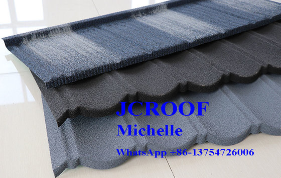 1340mm Stone Coated Metal Shingles Soncap Certificate Galvanized Steel Plate