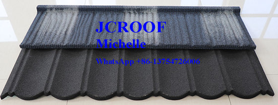 1340mm Stone Coated Metal Shingles Soncap Certificate Galvanized Steel Plate
