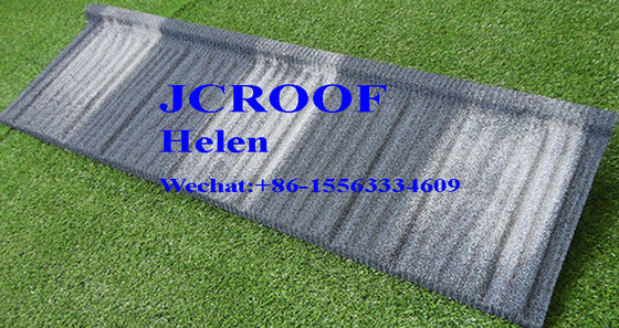 Building Material Stone Chip Coated Steel Roof Tiles 1340*420mm Colorful Sand