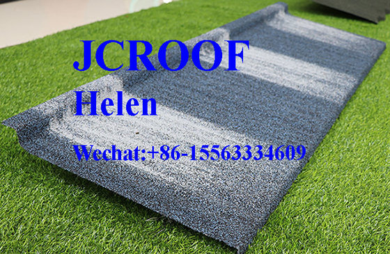 Building Material Stone Chip Coated Steel Roof Tiles 1340*420mm Colorful Sand