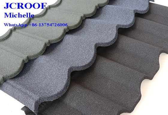 Colour Coated Steel Roofing Sheets , Alu-Zinc Steel Sheet  Villa Building Materials