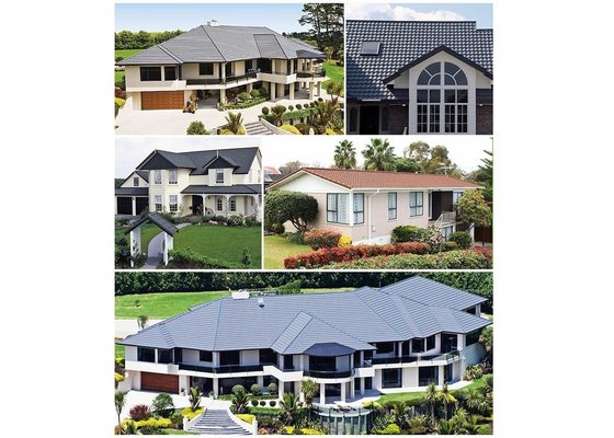 Zn-Al galvalume steel Aluminum Step Tiles Roofing Sheet with green back Material