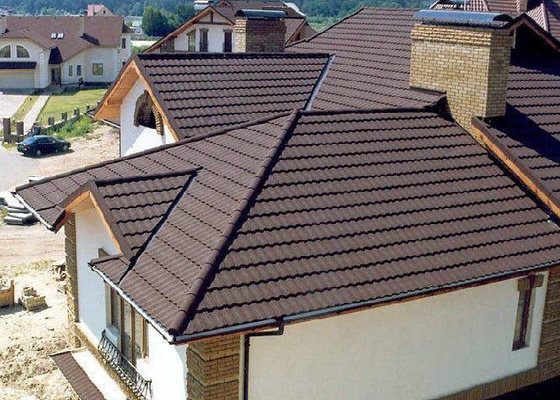 Zn-Al galvalume steel Aluminum Step Tiles Roofing Sheet with green back Material