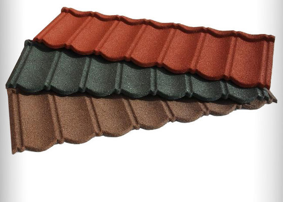 Long Span Aluminium Roofing Sheets Nigeria Color Stone Chip Coated 1300mm Length