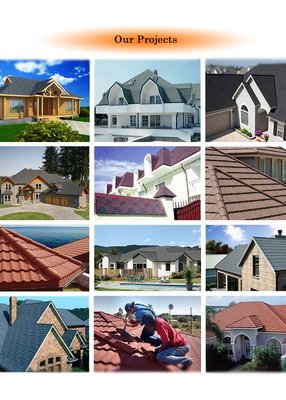 Metal Aluminum Step Tiles Roofing Sheet For House , Step Tiles Aluminium Roofing Sheet In Nigeria