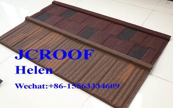 Color Roofing Sheets Gravel Tile / Particle Vermiculite Tile , Galvalume Steel Sheet