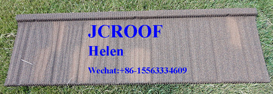 Buiding Materials Stone Coated Roofing Sheet Customized color , Colored Stone Tile