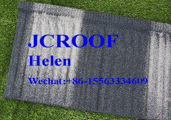 Buiding Materials Stone Coated Roofing Sheet Customized color , Colored Stone Tile