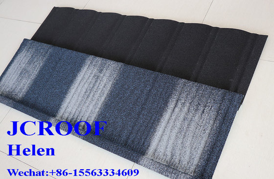 Buiding Materials Stone Coated Roofing Sheet Customized color , Colored Stone Tile