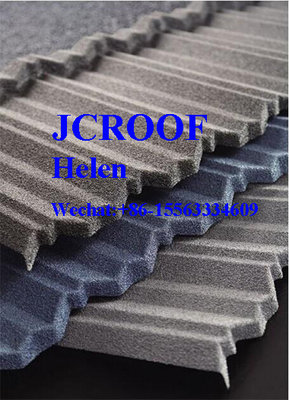 Stone Coated Roofing Sheet Modern classical tile 1290*370*0.4 mm Install Size