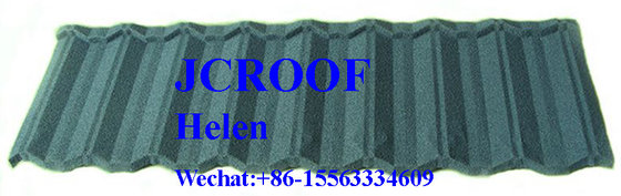 Stone Coated Roofing Sheet Modern classical tile 1290*370*0.4 mm Install Size