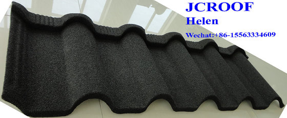 Smooth Curve Stone Chip Coated Steel Roof Tiles Alu-Zinc Steel Improve Taste And Grade