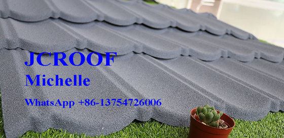 Metal Tile Roof Shingles , Coated Metal Roofing Sheets Classical Model Design