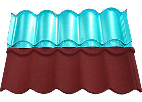 Colorful Stone Coated Steel Shingles Plain Roof Tiles Type Anti-earthquake