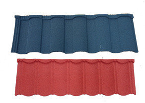 Colorful Stone Coated Steel Shingles Plain Roof Tiles Type Anti-earthquake