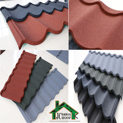 Stone Chip Coated  Metal Roof Tiles /  color stone chips customized Bond tiles