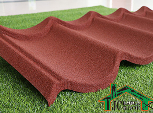 Stone Chip Coated  Metal Roof Tiles /  color stone chips customized Bond tiles