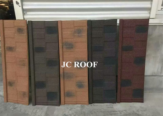 Aluminum-zinc Material and Bent Tiles Type shingle stone coated steel roof sheet