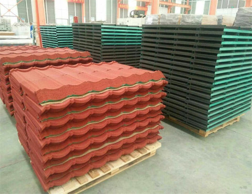 Alu-Zn steel plate color nature stone coated roofing tiles 1340x420 size hot sale tile