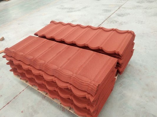 Roman Wind and Corrosion Resistance Stone Coated Steel Roof Tiles for Building Roof Construction