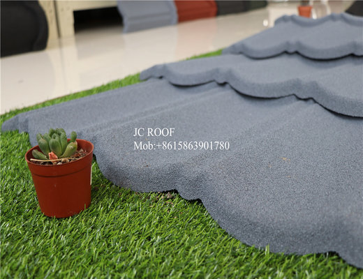 Stone coating&acrylic overglaze surface treatment stone coated steel roofing tiles