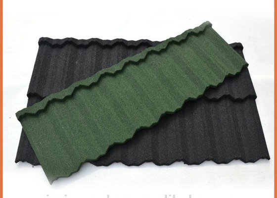 1340x420mm Galvalume Steel Sheet Material Stone Coated Steel Roofing Eco Friendly
