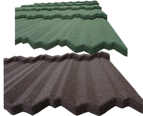 1340x420mm Galvalume Steel Sheet Material Stone Coated Steel Roofing Eco Friendly