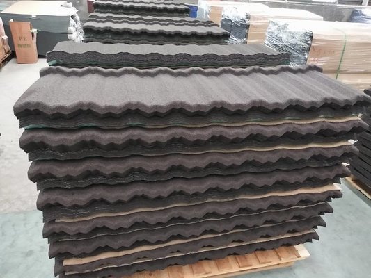 1340x420mm Galvalume Steel Sheet Material Stone Coated Steel Roofing Eco Friendly