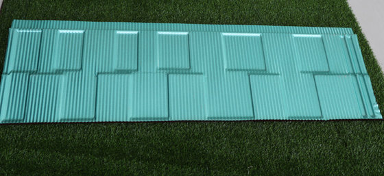 Alu - zinc (0.4mm thickness) material stone coated steel roof tiles and 1290 x 370mm installed exposure shingle tile