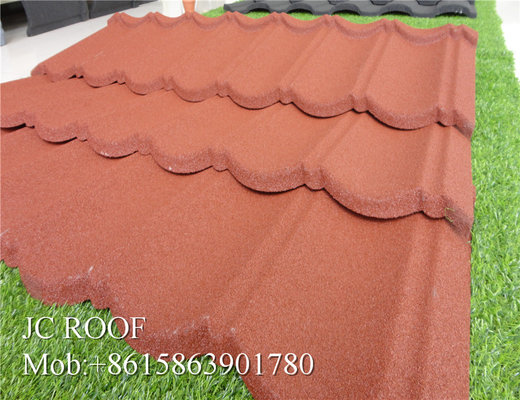 Factory supply high quality colorful weather resistance stone coated steel roofing tile with 50 year warranty for sale
