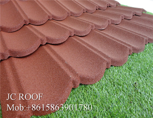 Factory supply high quality colorful weather resistance stone coated steel roofing tile with 50 year warranty for sale