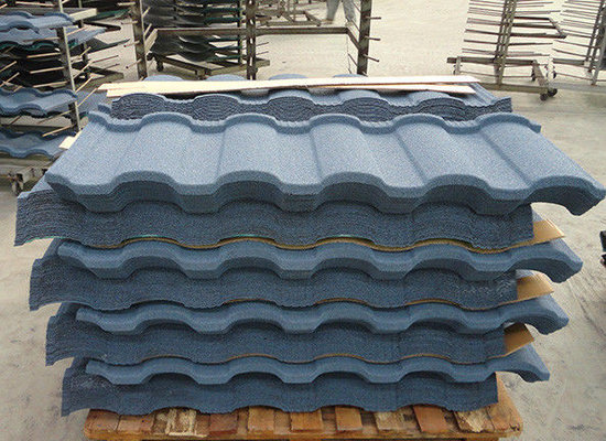 Colored Glazed Galvalume Material Stone Coated Metal Roofing Tiles