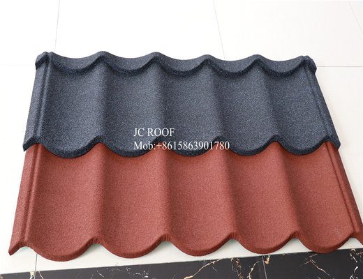 colorful stone coated metal roofing tile/Stone coated iron sheet 1340mm*420*0.4mm stone chips coated roof tile