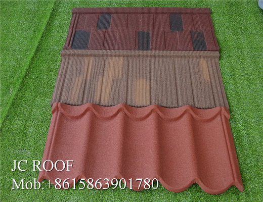 hot sale color stone coated steel roofing sheet china supplier terracotta color stone coated metal roof tile